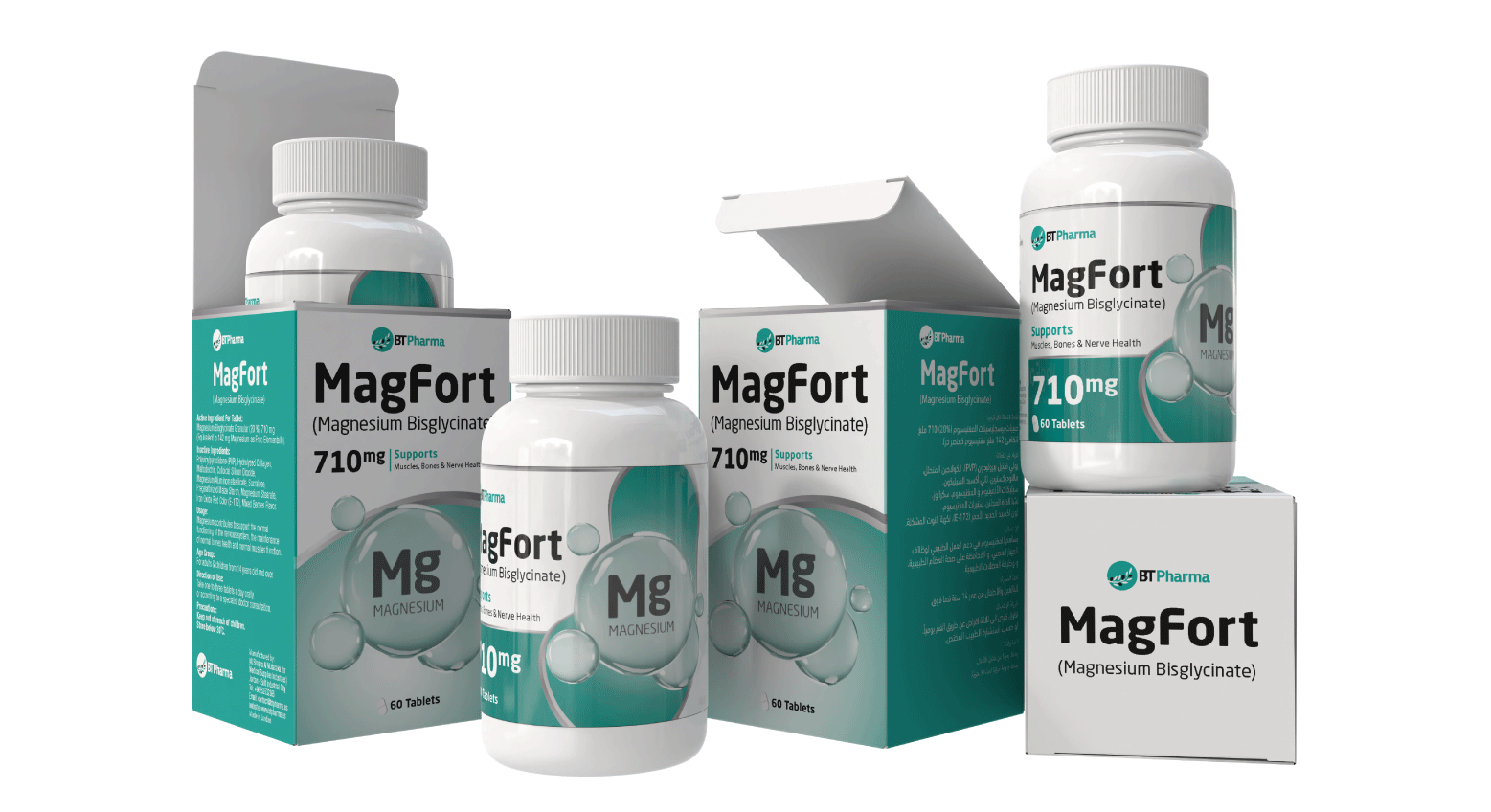 BTPharma MagFort® Tablets | Magnesium Bisglycinate